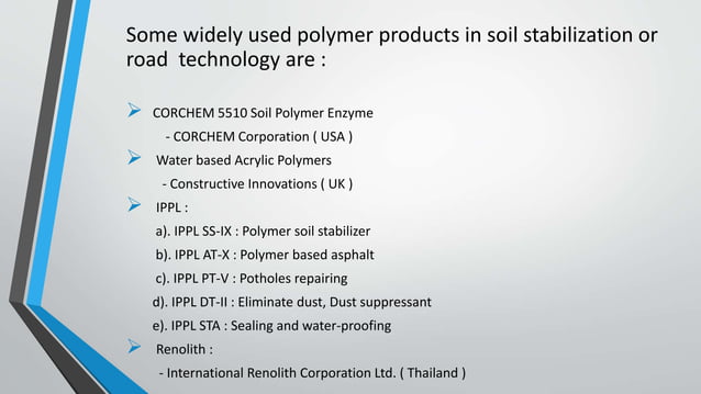 Polymer road technology | PPTX | Geology | Science