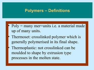 Polymers | PPT | Chemistry | Science