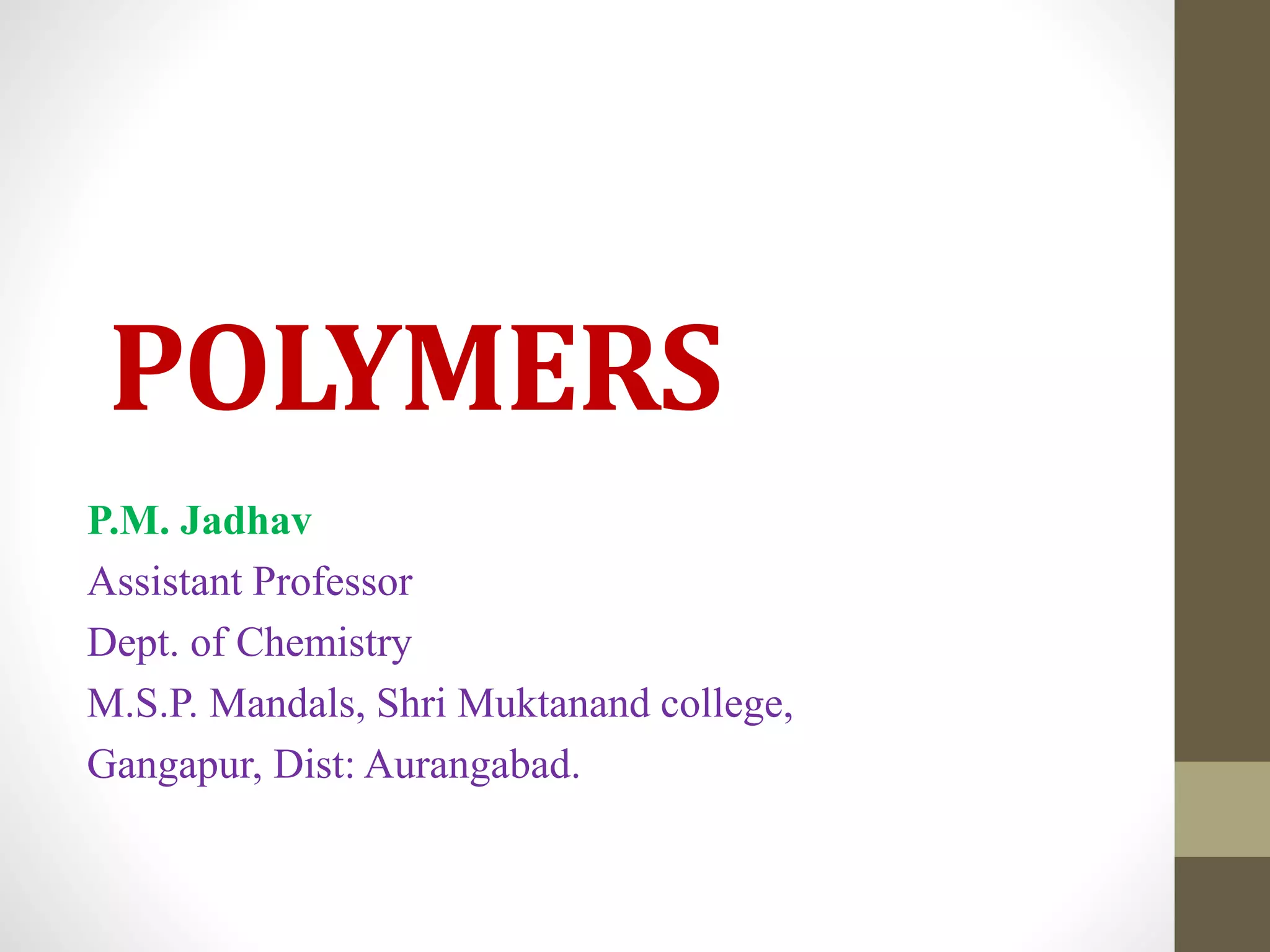 Polymer chemistry | PPTX