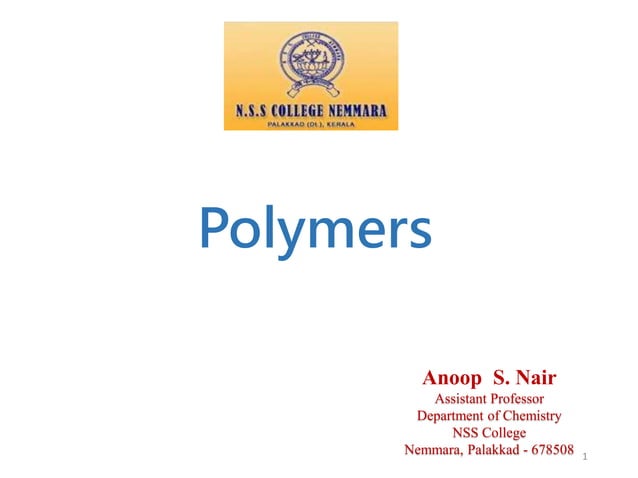 Introduction to Polymers | PPTX | Chemistry | Science