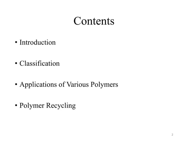 Introduction to Polymers | PPTX | Chemistry | Science