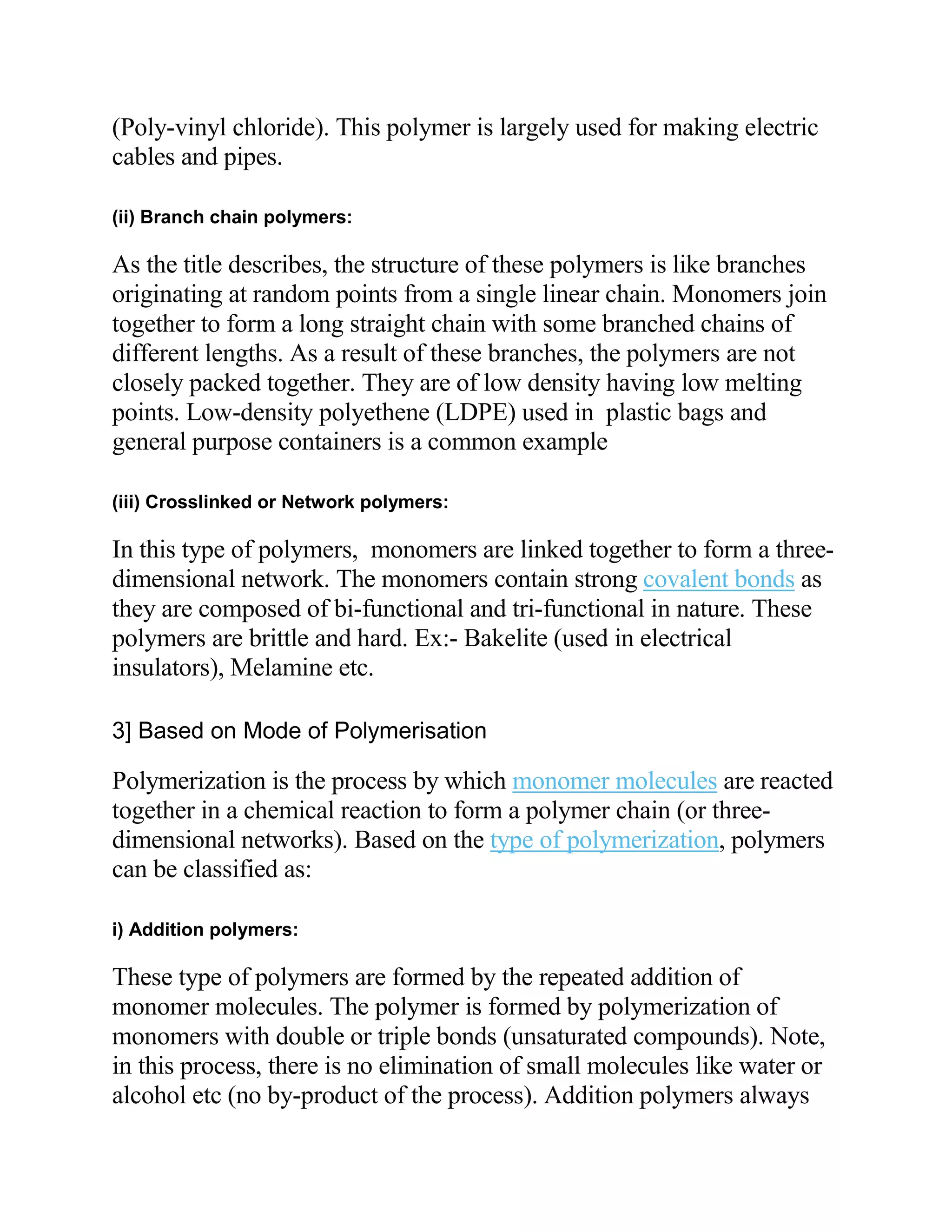 Classification of Polymers | DOCX