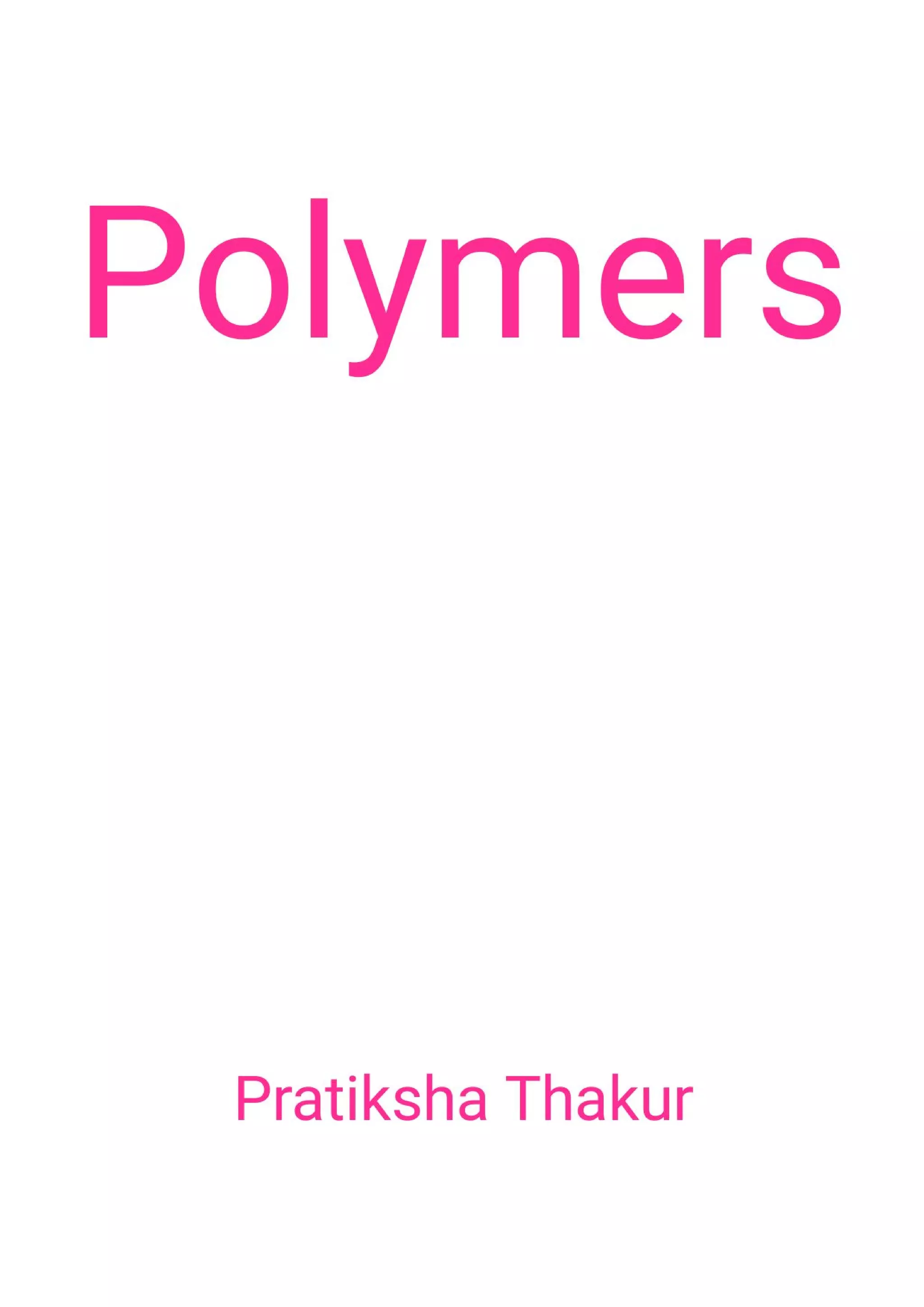 Polymers | PDF