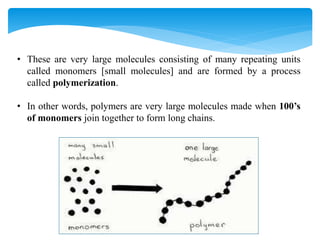 Polymers, Ideal properties, Classification/Types, Applications | PPTX | Chemistry | Science