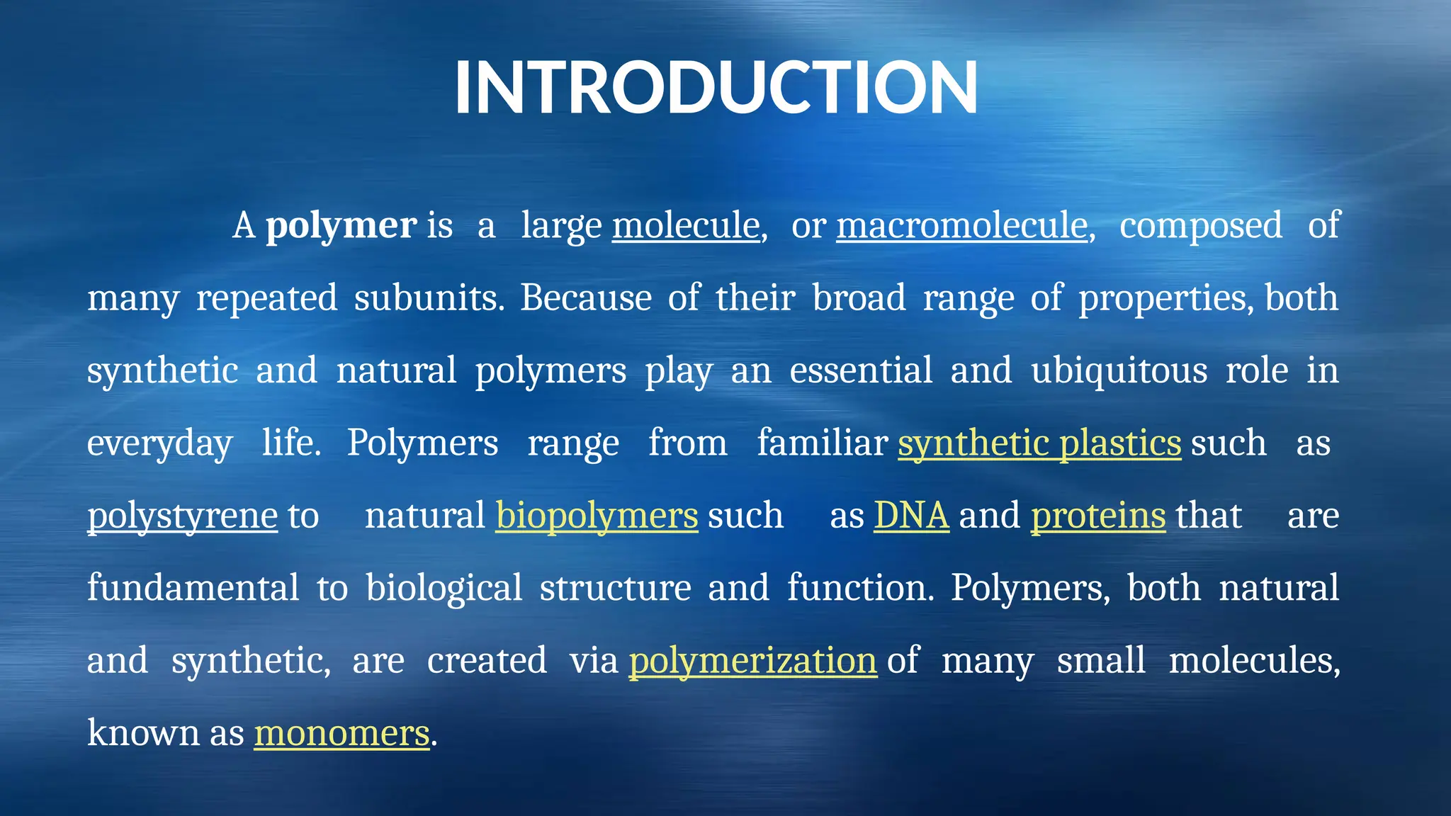 Power point Project on Polymers for School | PPT