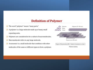 INTRODUCTION, CLASSIFICATION AND OF POLYMERS | PPTX