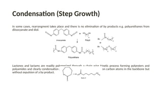 Polymers, reactions involved, Classification and Applications.pptx