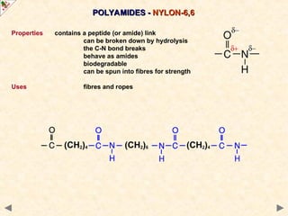 USES AND TYPES POLYMERS ORGANIC CHEMISTRY.ppt