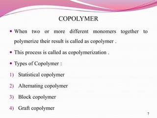 Polymer application of polymer and classification of polymer | PPTX