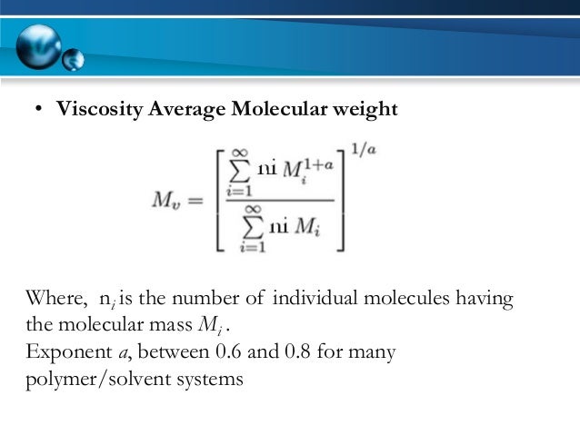 Viscosity Average Molecular Weight