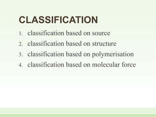 polymers-chapter, classifications, metho | PDF