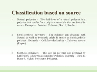 polymers-chapter, classifications, metho | PDF