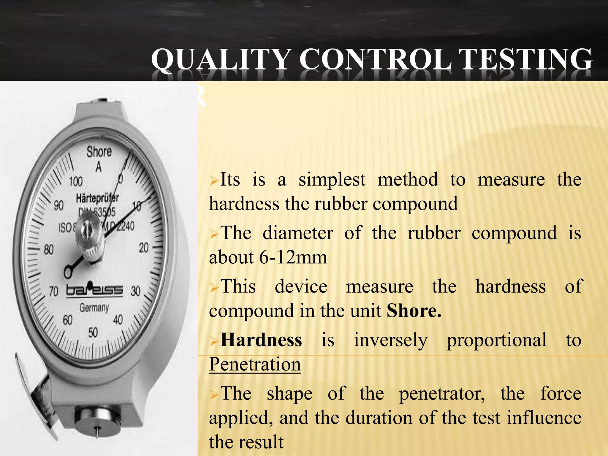 Quality Control in Polymers/Rubber | PPTX