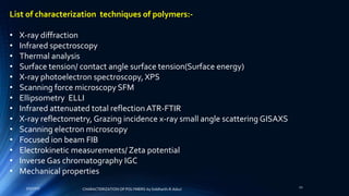 Polymers and its characterization | PPTX