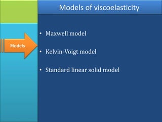 Polymers and its Viscoelastic Nature | PPSX | Chemistry | Science