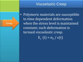 Polymers and its Viscoelastic Nature | PPSX