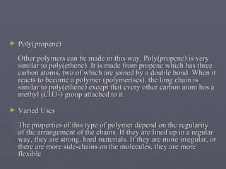 Polymers and their properties | PPT