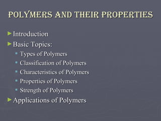 Types Of Polymers