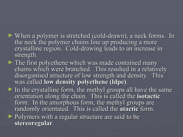 Polymers and their properties | PPT