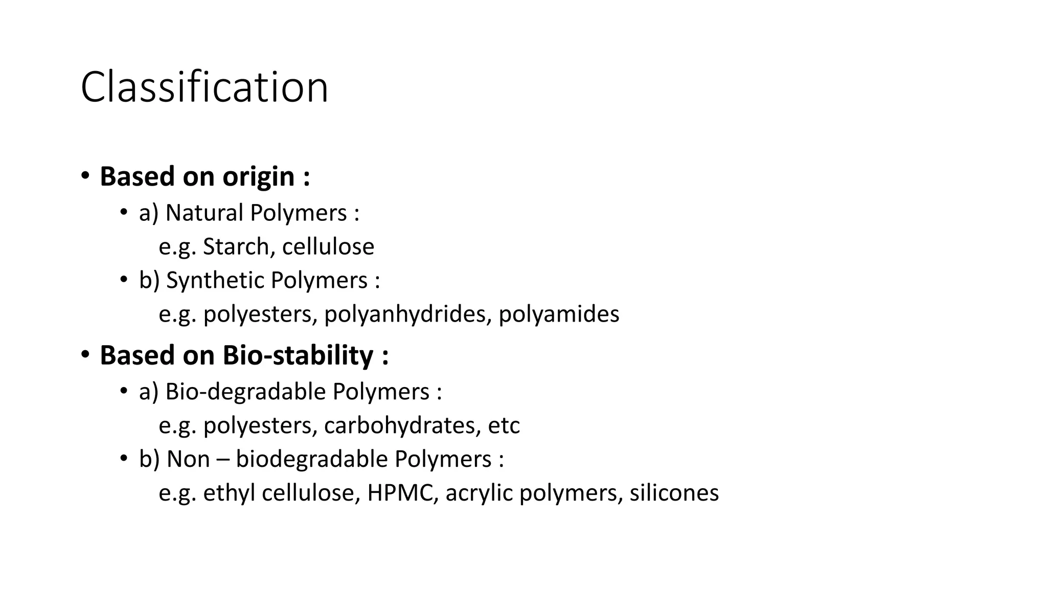 Polymers as excipients | PDF