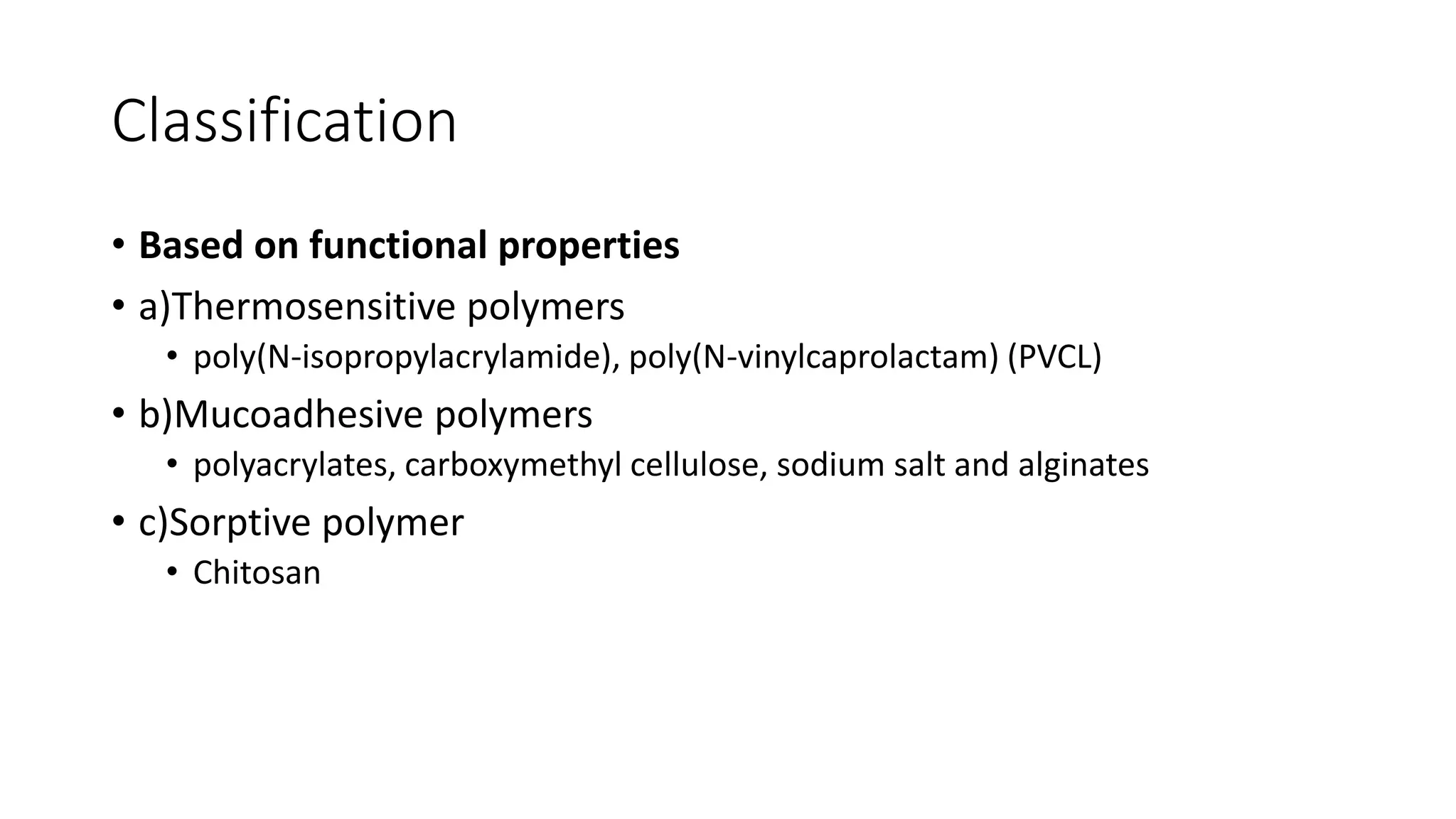 Polymers as excipients | PDF