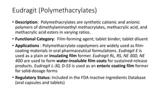 Polymers as excipients | PDF