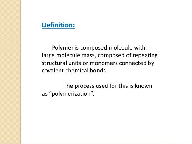 Polymers Definition