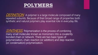 Polymers,composites and smart materials | PPTX