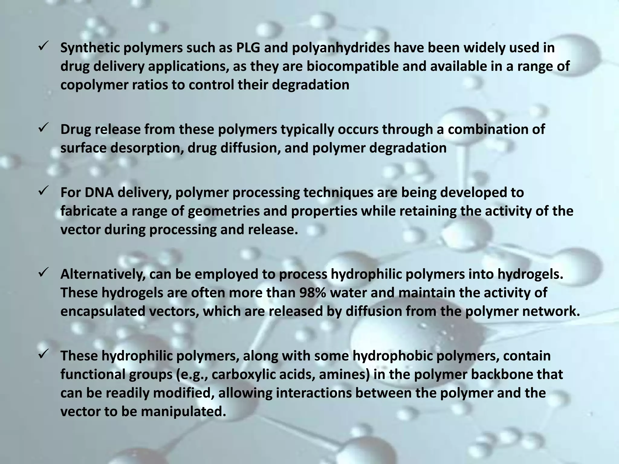 Polymers controlled delivery of therapeutic nucleic acid | PPT