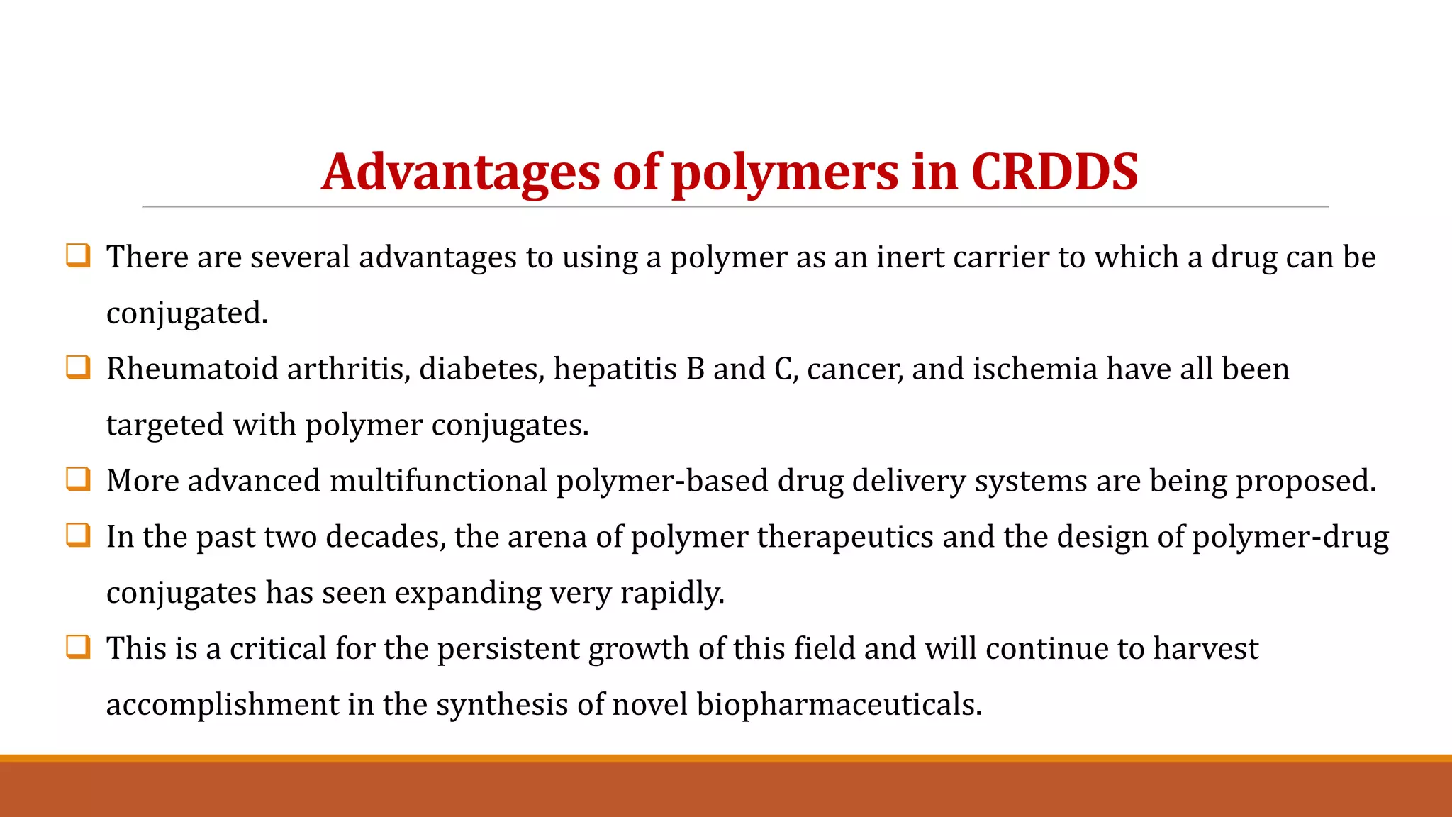 Polymers in controlled release Drug Delivery System | PDF