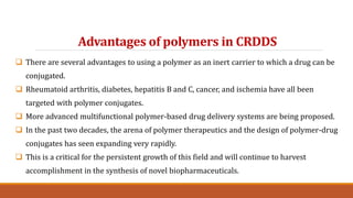 Polymers in controlled release Drug Delivery System | PDF