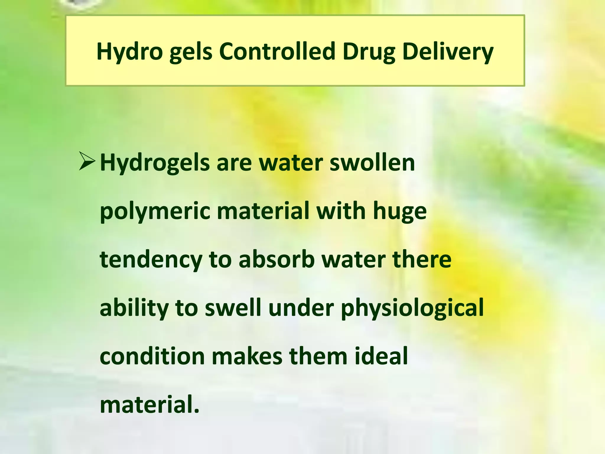 Polymers in drug delivery | PPTX