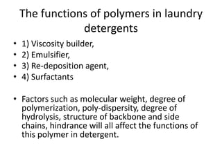 Polymers in cleaning products | PPTX