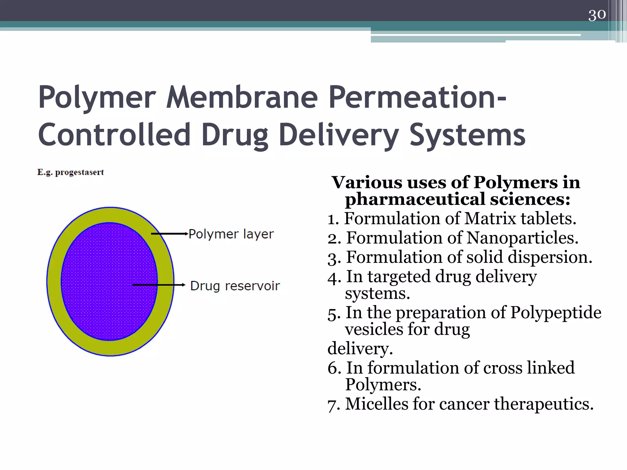 Polymers in pharmaceuticals | PPTX