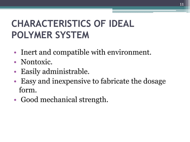 Polymers in pharmaceuticals | PPTX | Chemistry | Science