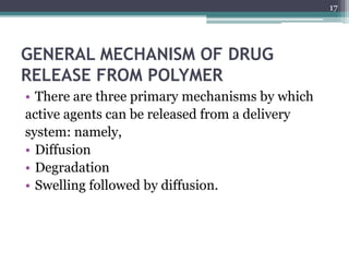 Polymers in pharmaceuticals | PPTX