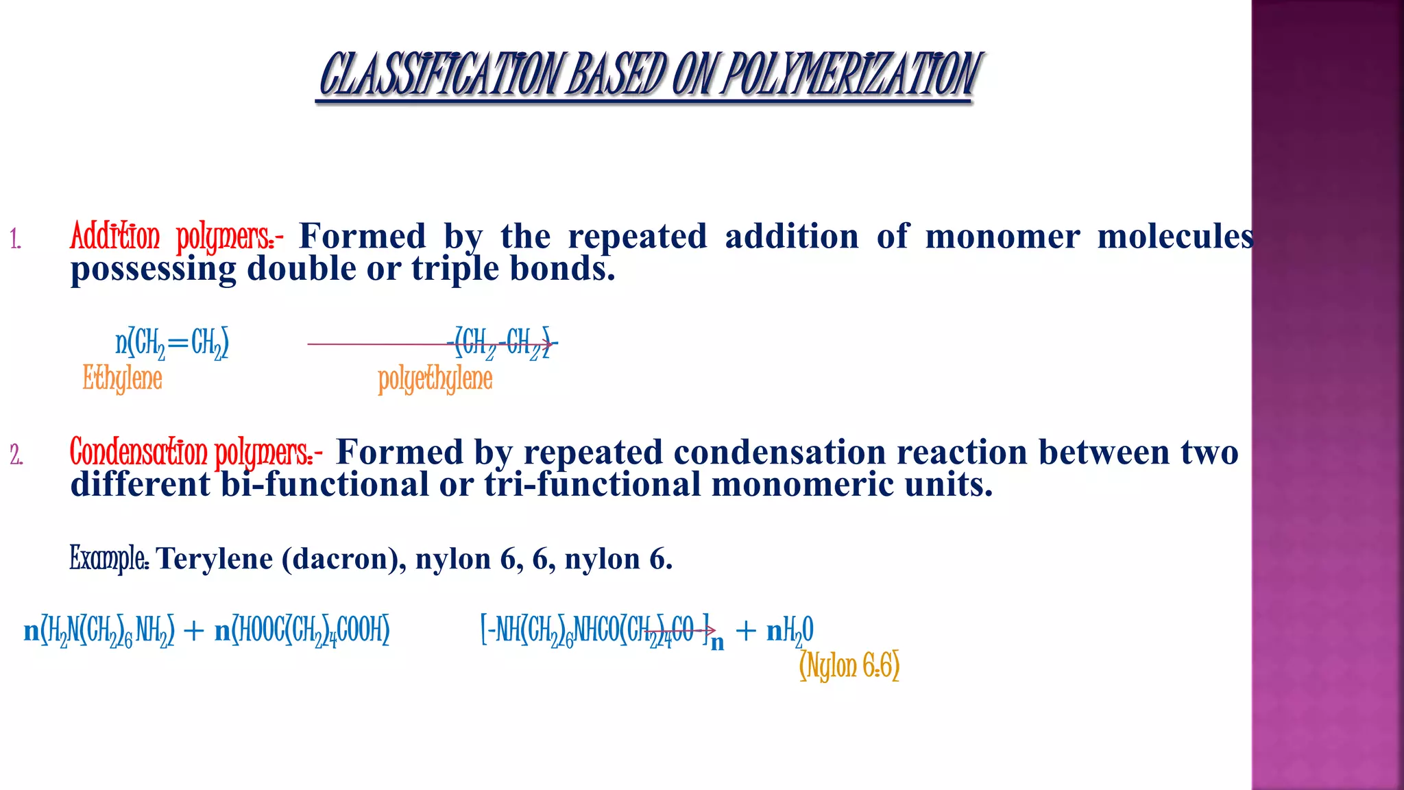 Polymers & polymerization | PPTX