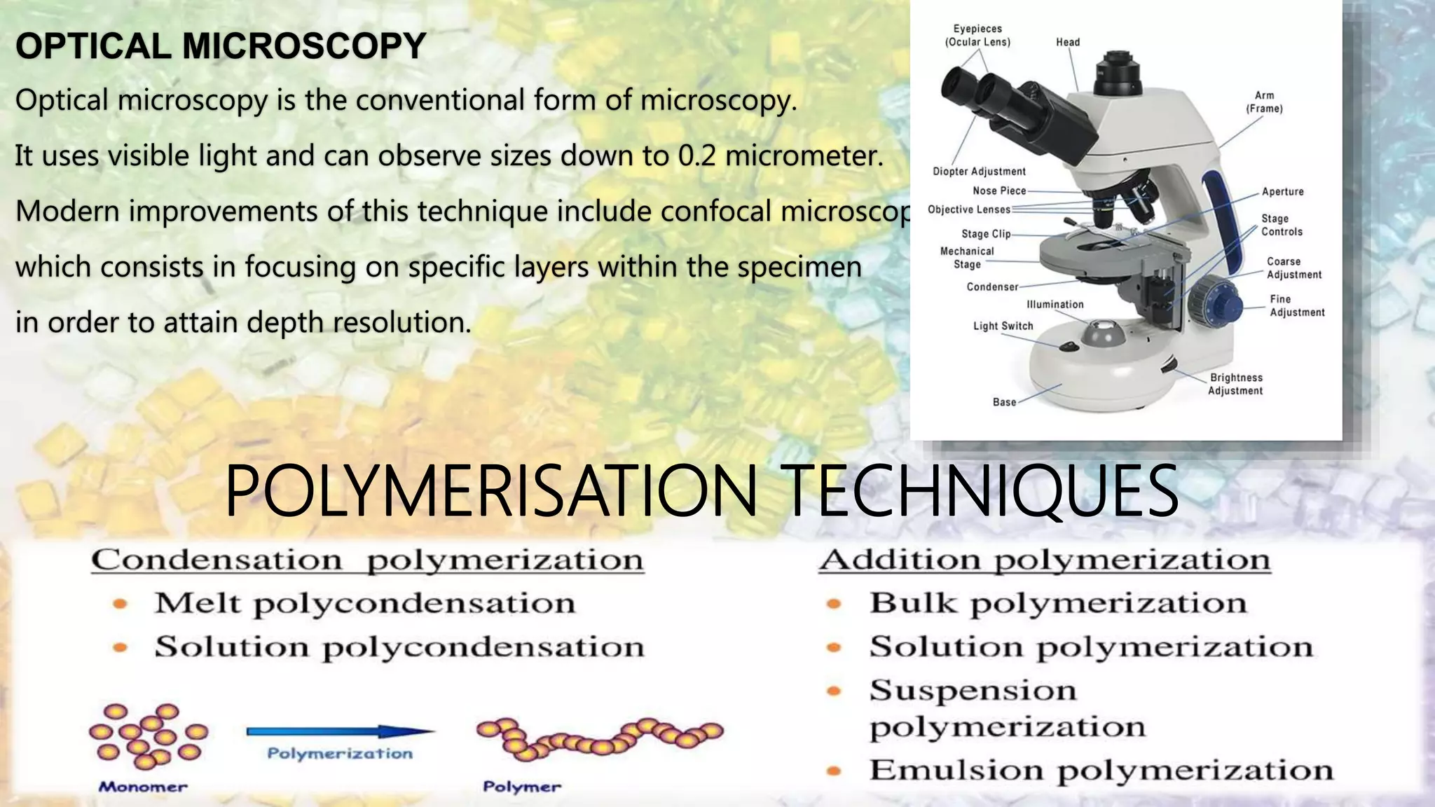 Polymers Characterisation, Polymerisation Techniques & Their ...