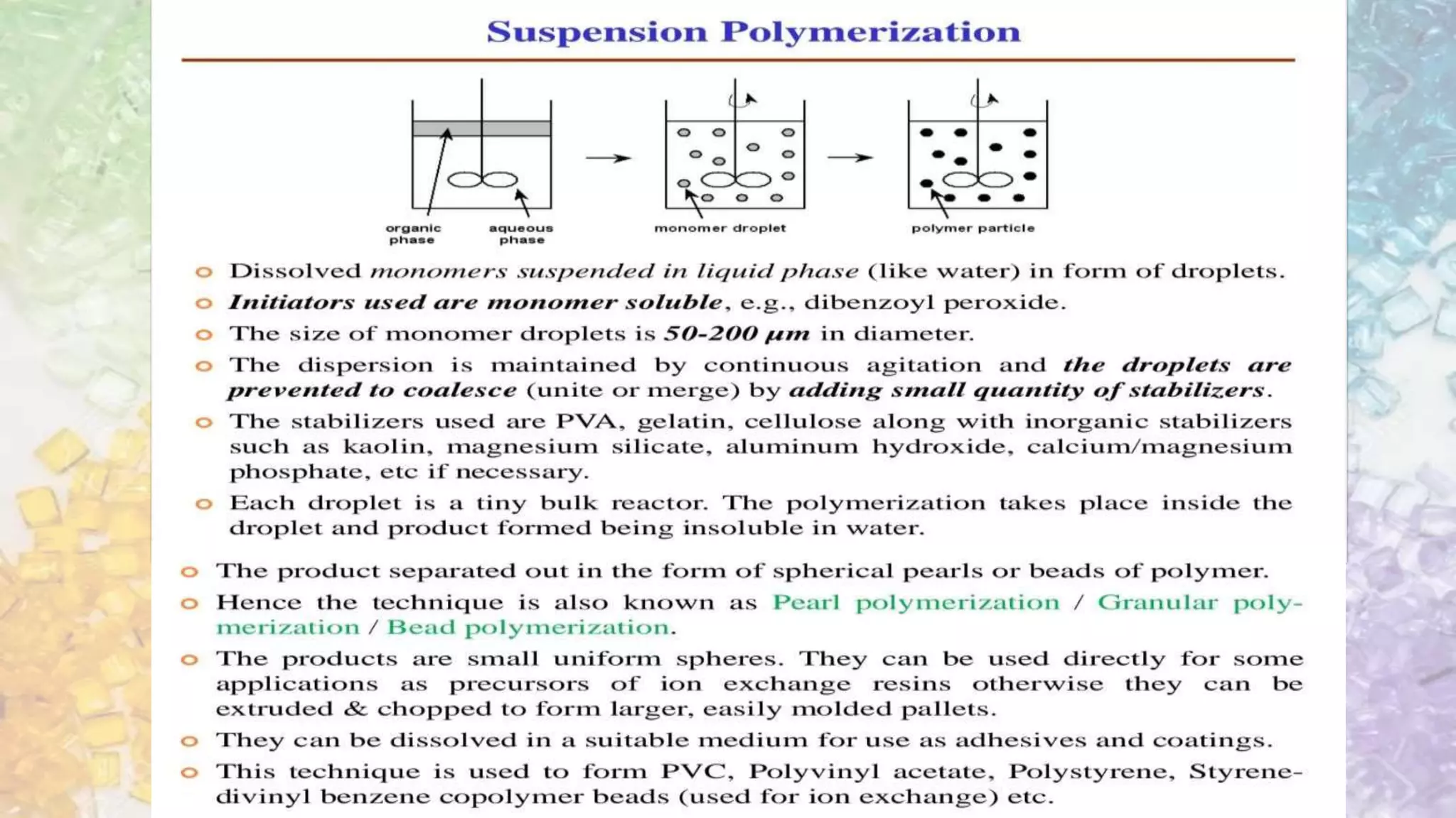 Polymers Characterisation, Polymerisation Techniques & Their Applications | PPT