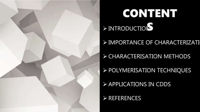 Polymers Characterisation, Polymerisation Techniques & Their Applications | PPT