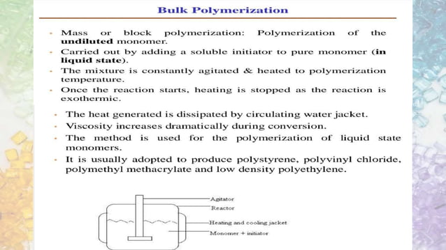 Polymers Characterisation, Polymerisation Techniques & Their Applications | PPT
