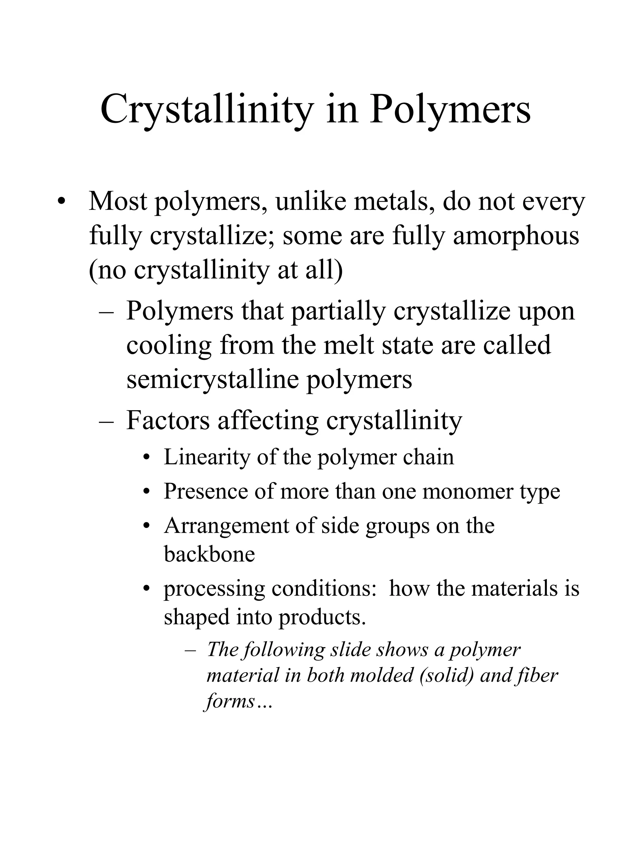 Polymer structures | PDF