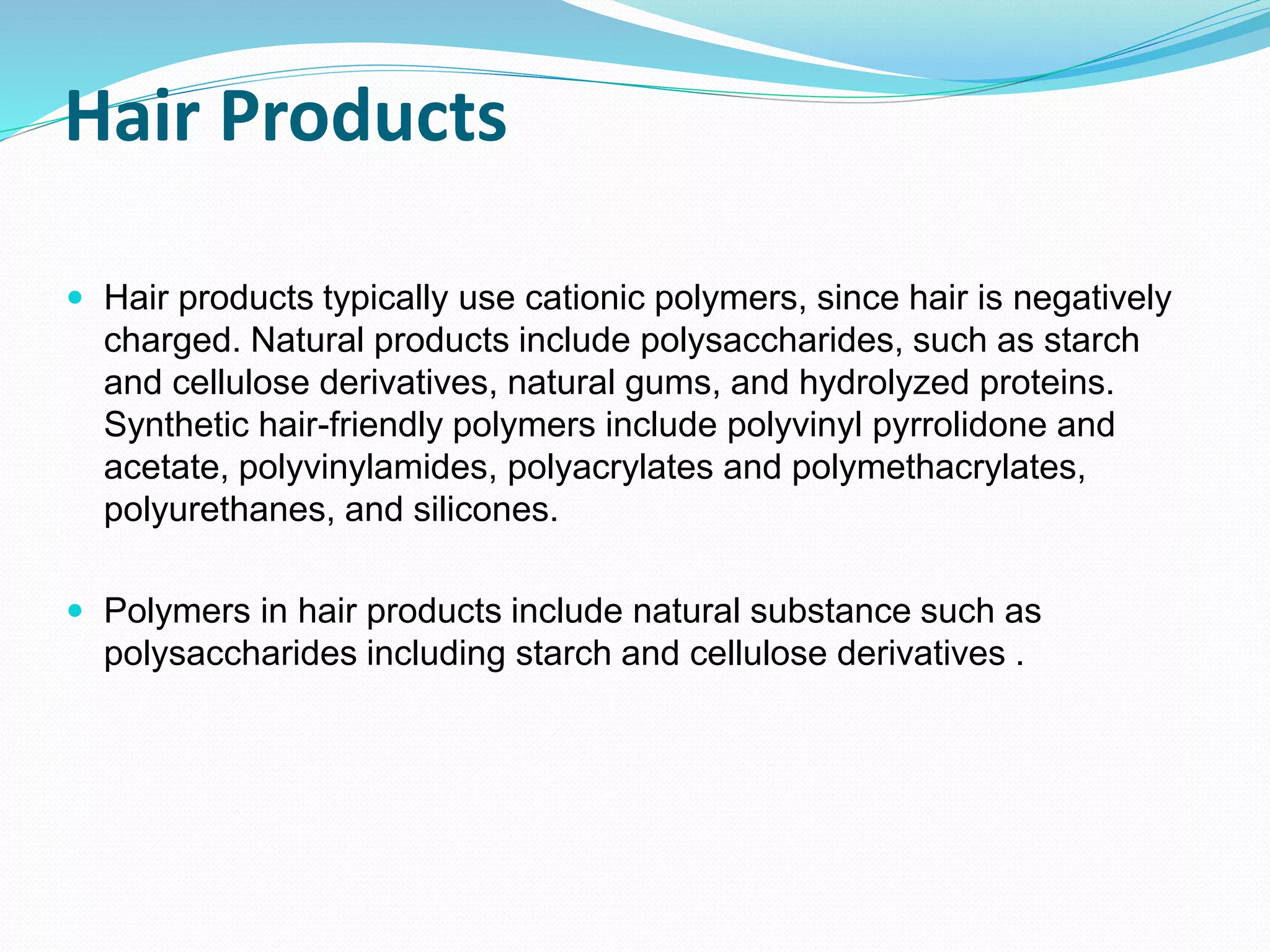 Polymers use in personal care and cosmetics | PPTX