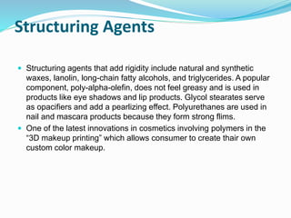 Polymers use in personal care and cosmetics | PPTX