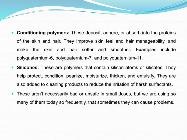 Polymers use in personal care and cosmetics | PPTX | Skin Care | Beauty