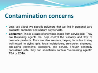 Polymers use in personal care and cosmetics | PPTX