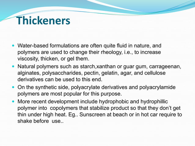 Polymers use in personal care and cosmetics | PPTX | Skin Care | Beauty