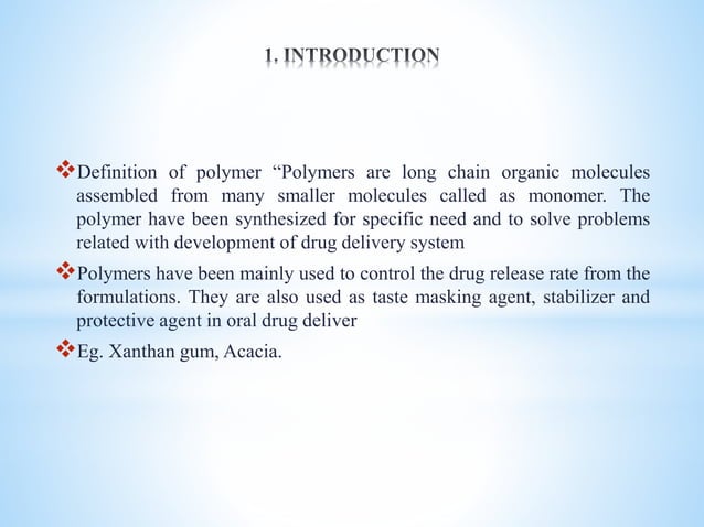 POLYMER USED IN PHARMACEUTICAL FORMULATION.pptx