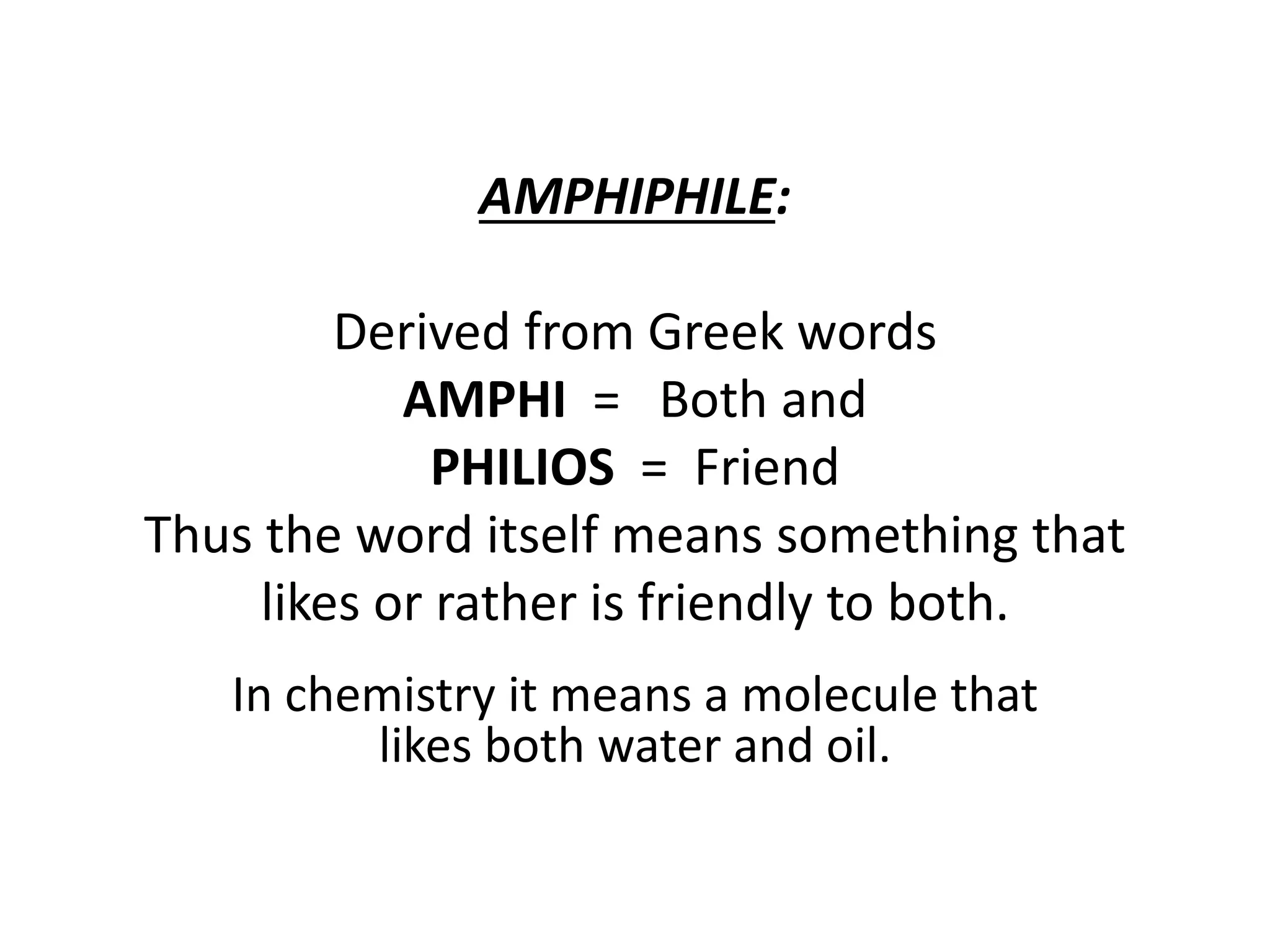 Polymorphic structures of amphiphilic molecules in aqueous solution | PPTX