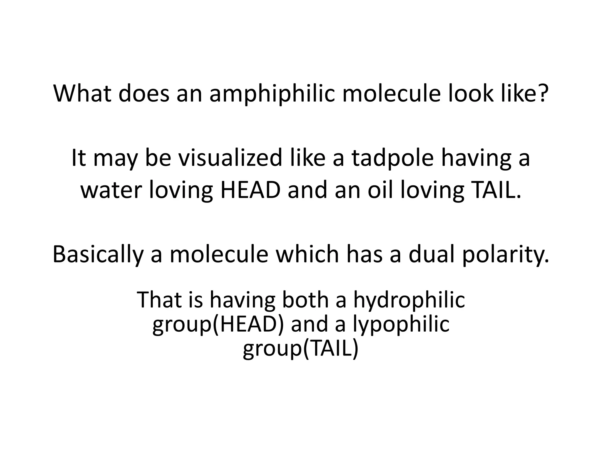 Polymorphic structures of amphiphilic molecules in aqueous solution | PPTX